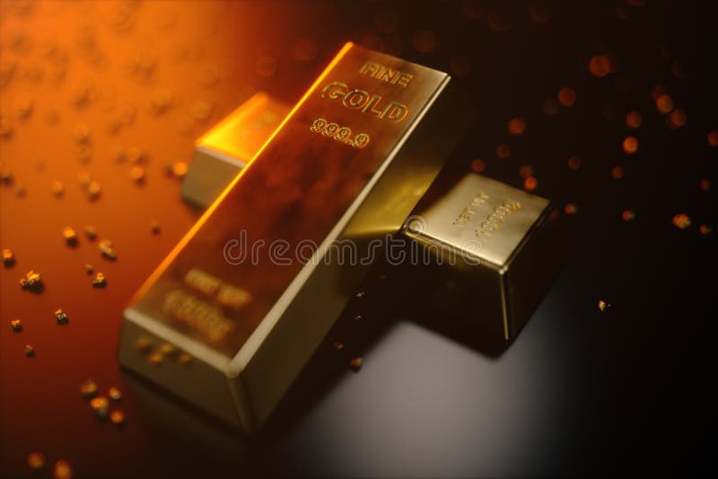 Goldbarren Nahaufnahme Der Illustration 3D, Gewicht Goldbarren 1000 ... Goldbarren Nahaufnahme Der Illustration 3D, Gewicht Goldbarren 1000 ...