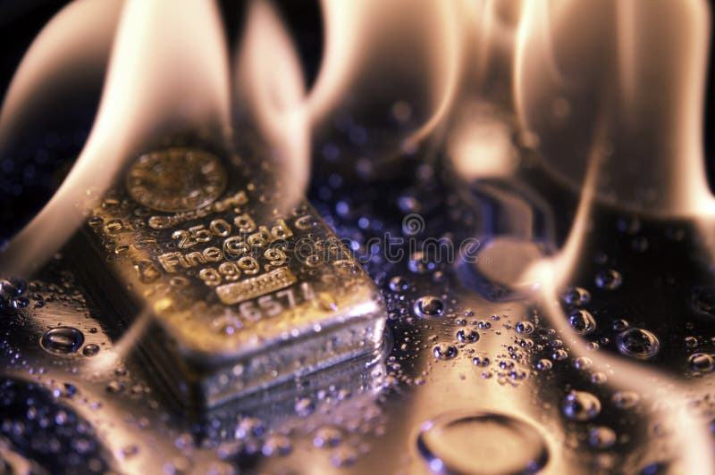 Goldbars and flame stock photo. Image of concept, goldbars - 16898754