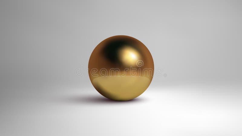 Golded Sphere Isolated on White Background. 3d Vector Illustration ...