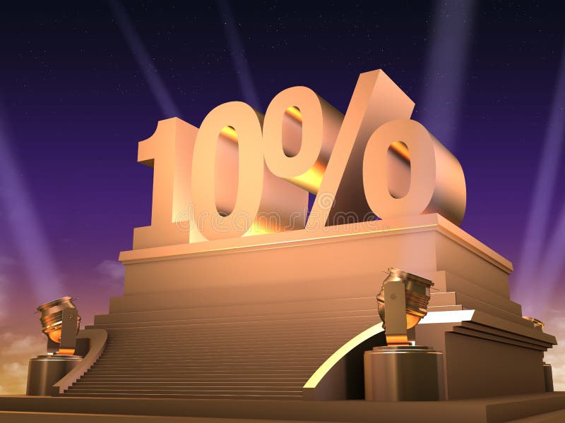 Golden 10 stock illustration. Illustration of evening - 15437140