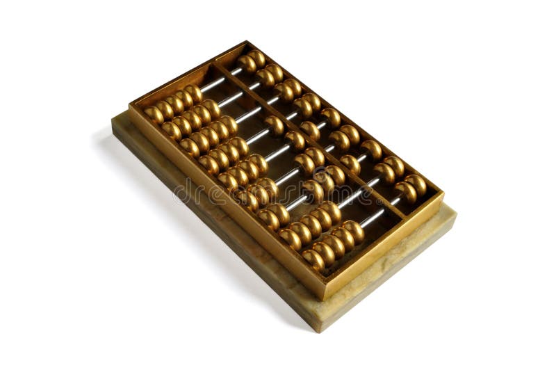 Golden abacus stock photo. Image of count, shiny, arithmetic - 1604254