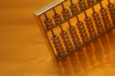 Golden abacus stock photo. Image of count, shiny, arithmetic - 1604254