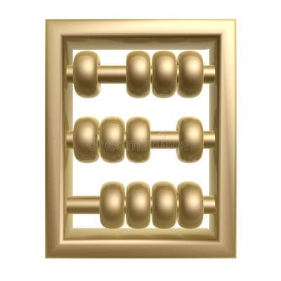 Golden abacus stock illustration. Illustration of classic - 9364101