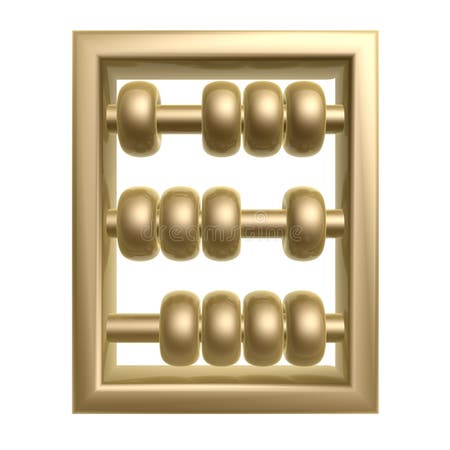 Golden abacus stock illustration. Illustration of classic - 9364101