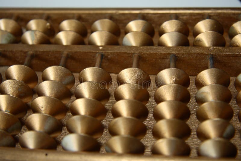 Golden abacus. stock image. Image of gain, symbol, sign - 9441385