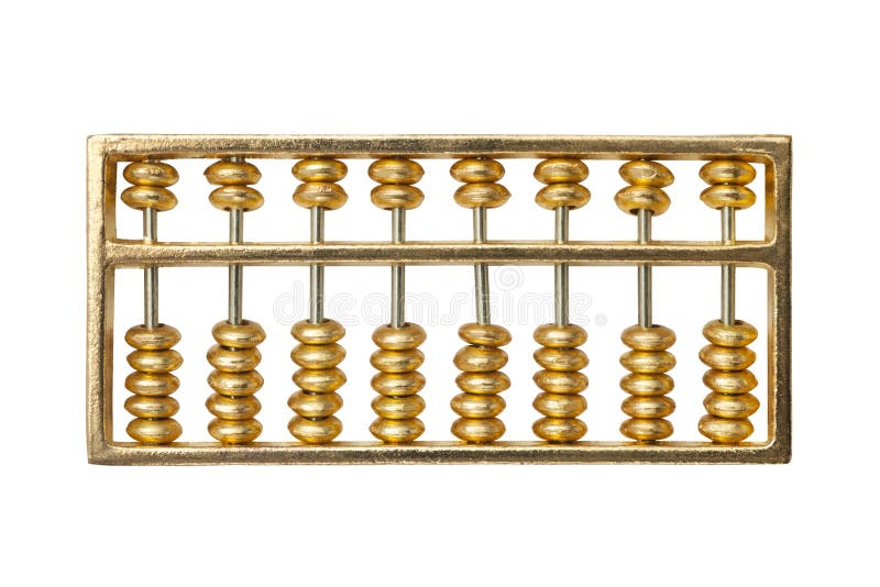 Golden abacus stock photo. Image of calculation, mathematics - 30487302