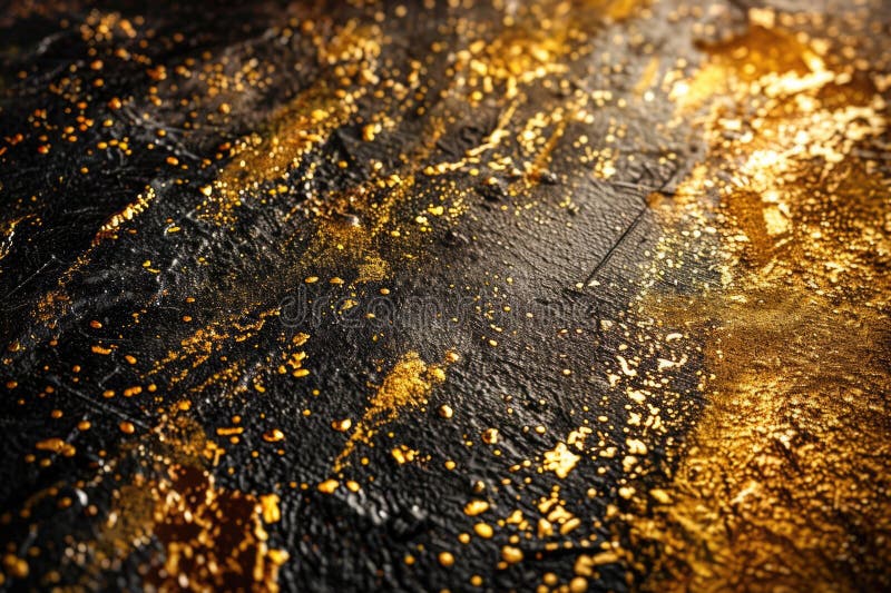 Golden Abstract Art stock image. Image of generated - 367152749