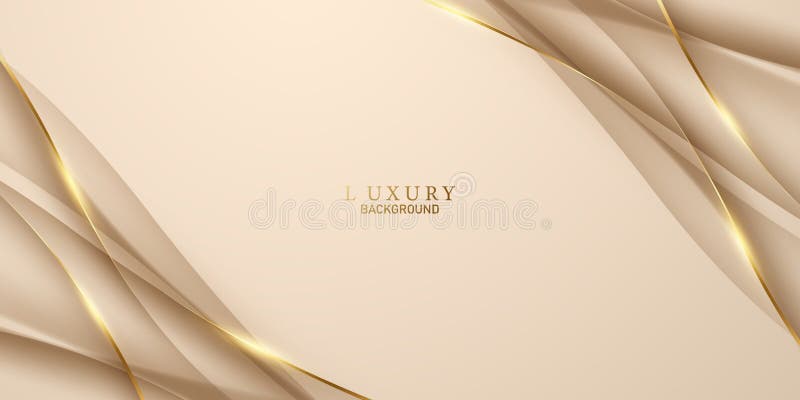 Golden Abstract Background with Luxury Golden Lines Vector Illustration ...