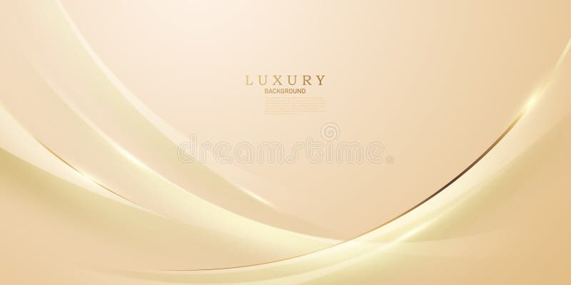 Golden Abstract Background with Luxury Golden Lines Vector Illustration ...