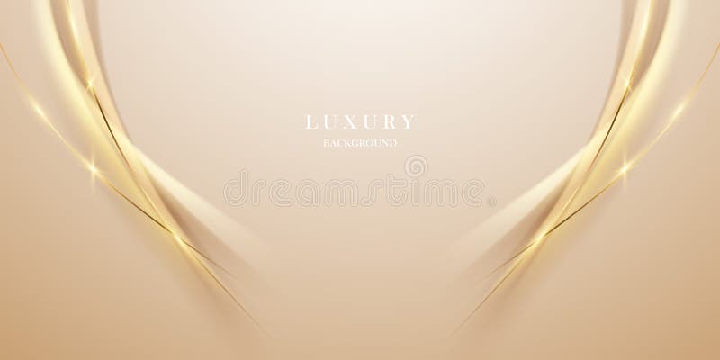 Golden Abstract Background with Luxury Golden Lines Vector Illustration ...