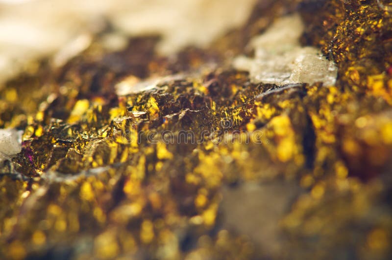 Golden Abstract Background from Natural Mineral. Macro Stock Image ...
