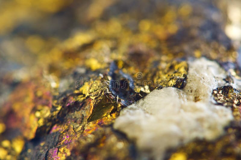 Golden Abstract Background from Natural Mineral. Macro Stock Image ...
