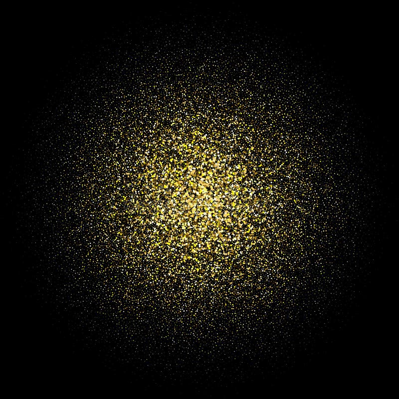 Golden Abstract Background. Shiny Particles on a Black Background. Eps ...