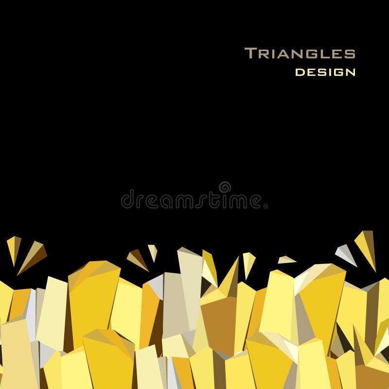 Golden Abstract Geometric Background. Stock Vector - Illustration of ...