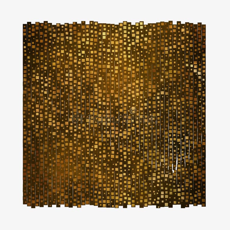 Golden Abstract Geometric Pattern. Gold Mosaic Stock Illustration ...