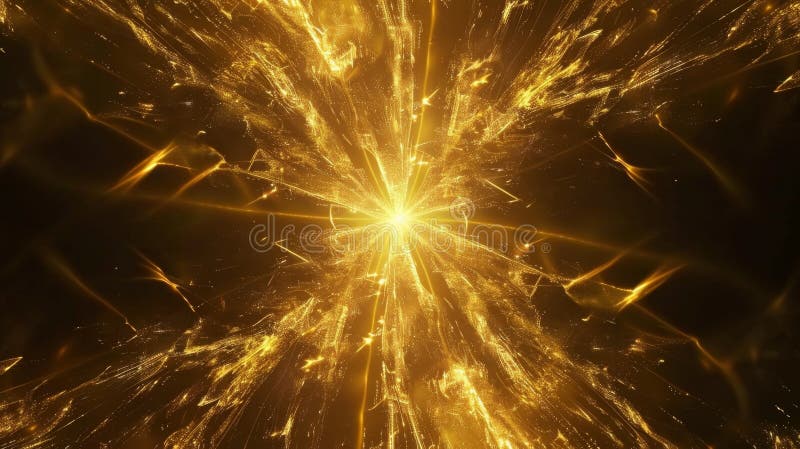 Golden Abstract Light Explosion Background Stock Illustration ...