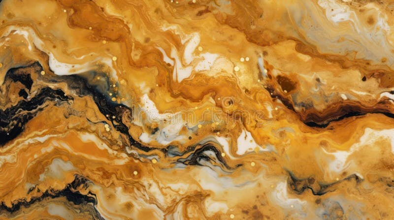 Golden abstract painting. stock illustration. Illustration of ...
