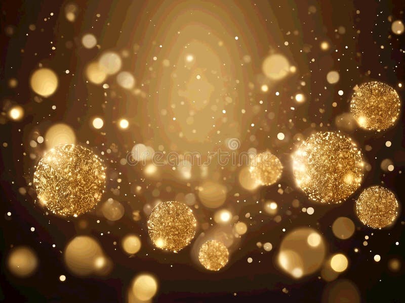 Golden Abstract Sparkles or Glitter Lights. Festive Gold Background ...