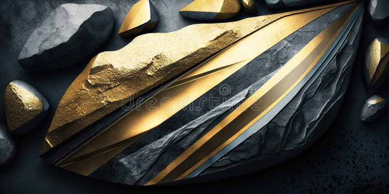 Golden Abstract Stone Background Texture, Generative AI Stock ...