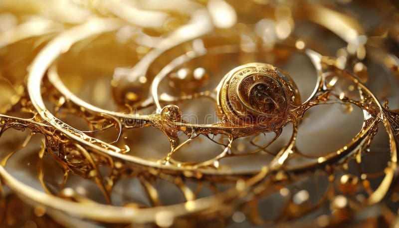 Golden Abstract Structures Resembling Neural Networks and Machinery ...