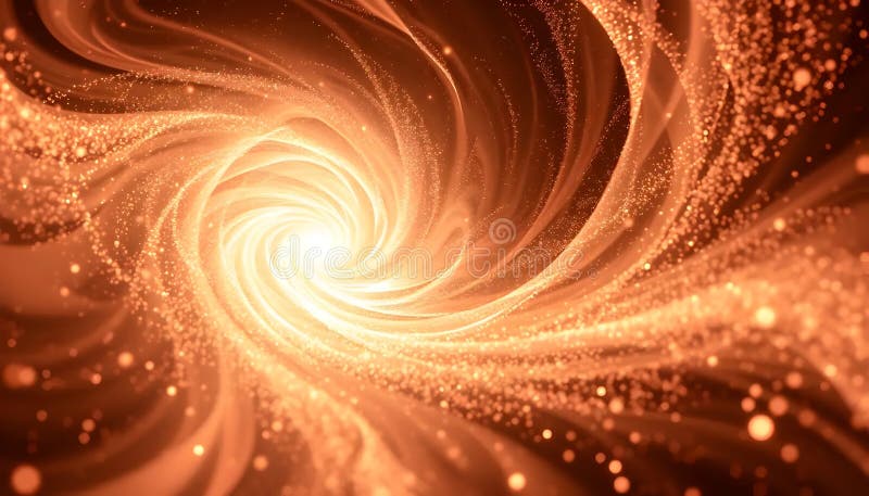 Golden Abstract Swirl of Light and Particles Creates a Captivating ...