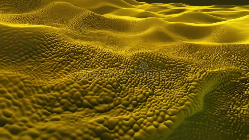 Golden Abstract Wave with a Textured, Organic Surface Captured in a ...