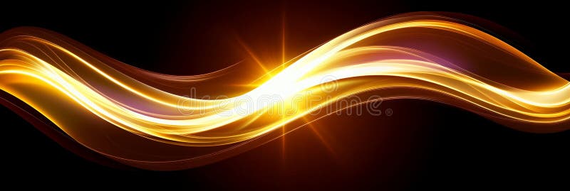 Golden Abstract Waves Luxury Energy Flow Design Stock Illustration ...