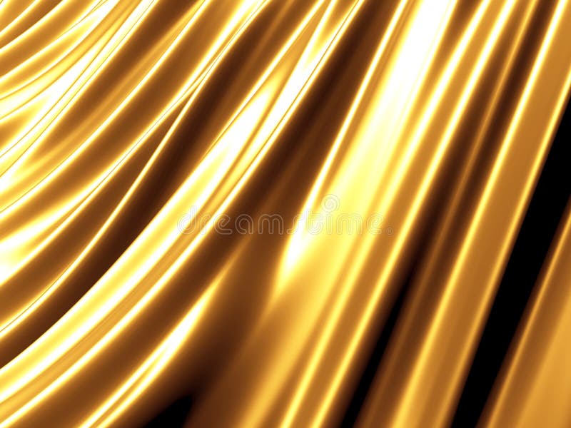 Golden Abstract Wavy Liquid Background Stock Illustration ...