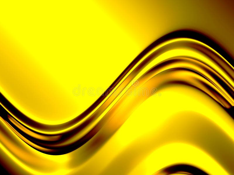 Golden Abstract Wavy Liquid Background Stock Illustration ...