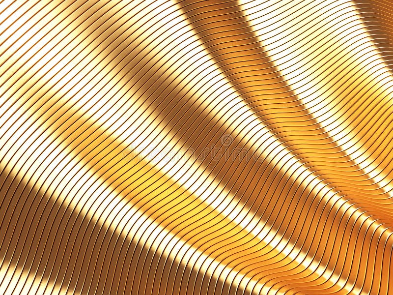 Golden Abstract Wavy Liquid Background Stock Illustration ...