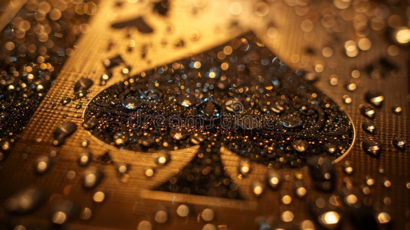 Golden Ace of Spades with Diamonds, Gambling Concept Stock Photo ...