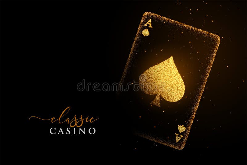 Golden Ace of Spades Made with Particles Background Stock Vector ...