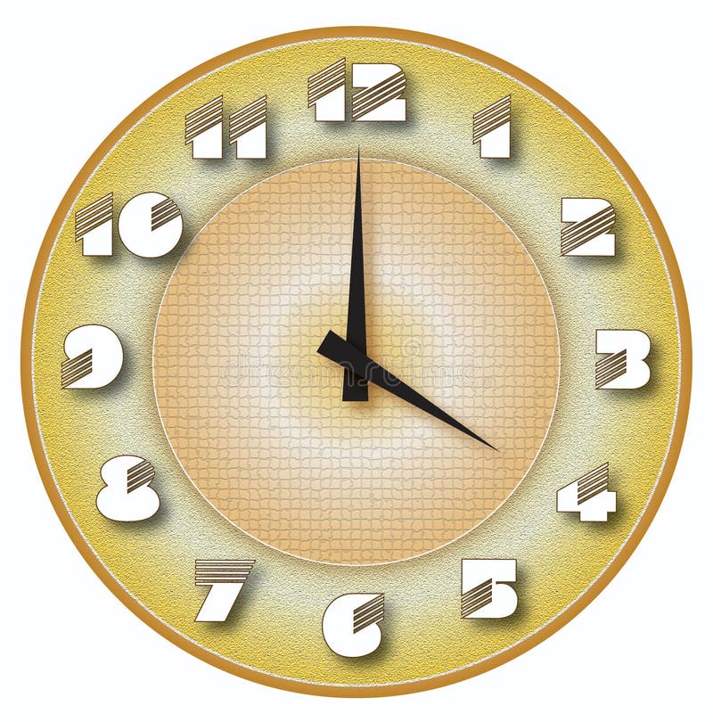 Golden Age Comes with Golden World Clock Stock Illustration ...