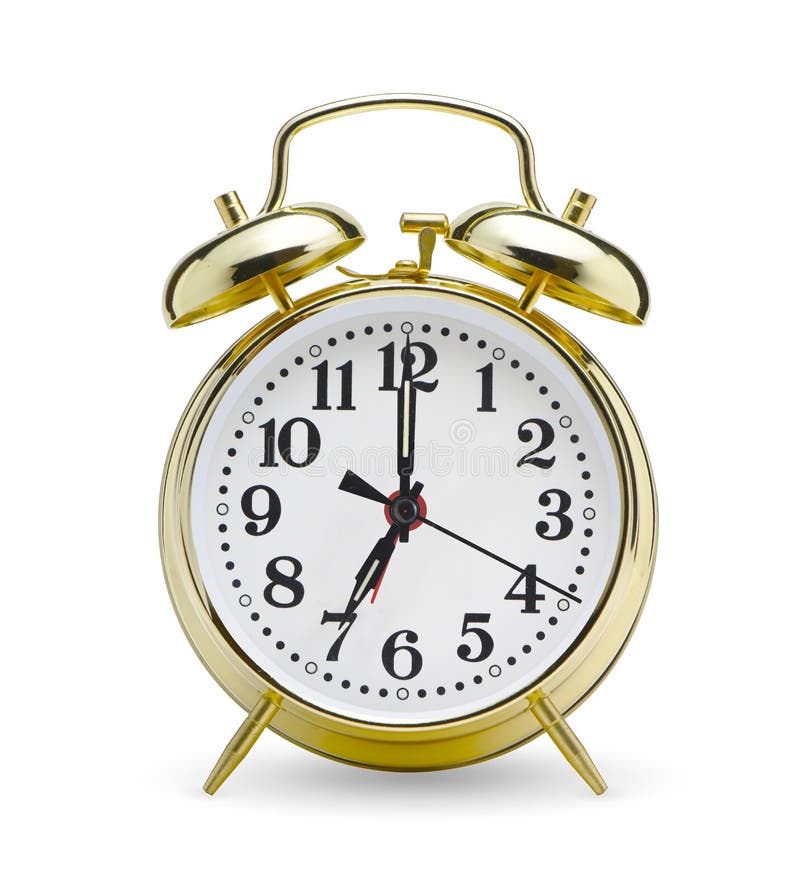 Golden alarm clock stock image. Image of elegant, exact - 23936557