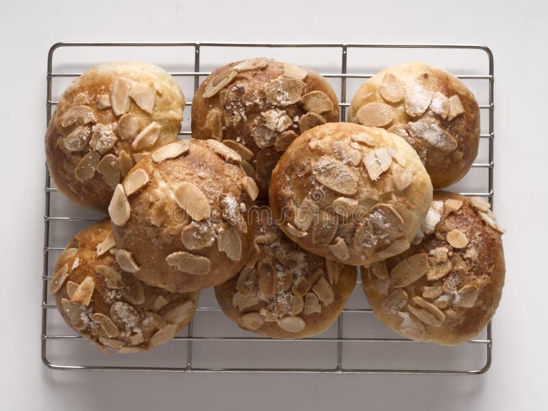 Golden almond buns stock image. Image of bread, sugar - 31289687