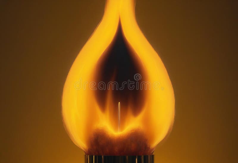 Golden amber colored flame stock illustration. Illustration of warm ...