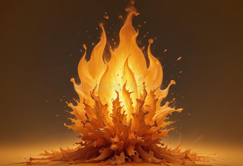 Golden amber colored flame stock illustration. Illustration of nature ...
