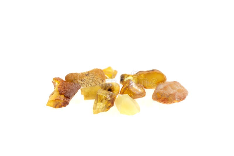 Golden Amber on a White Isolated Background Stock Photo - Image of gold ...