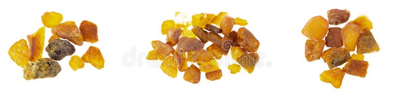 Golden Amber on a White Isolated Background Stock Photo - Image of ...