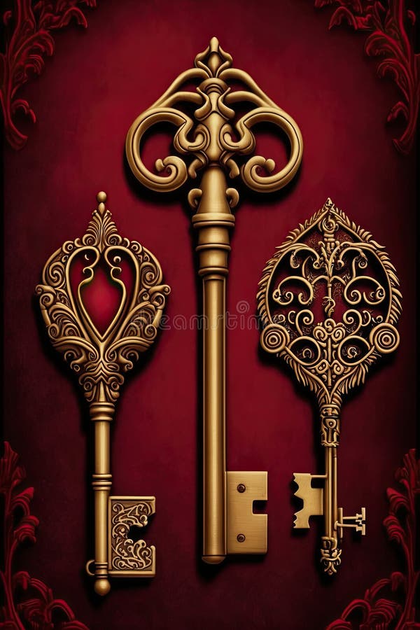 Three Ancient Golden Keys Stock Illustrations – 12 Three Ancient Golden ...