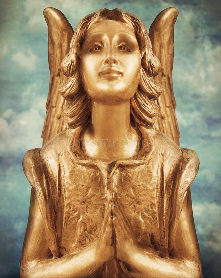 Golden Angel stock image. Image of pray, catholicism - 102957673