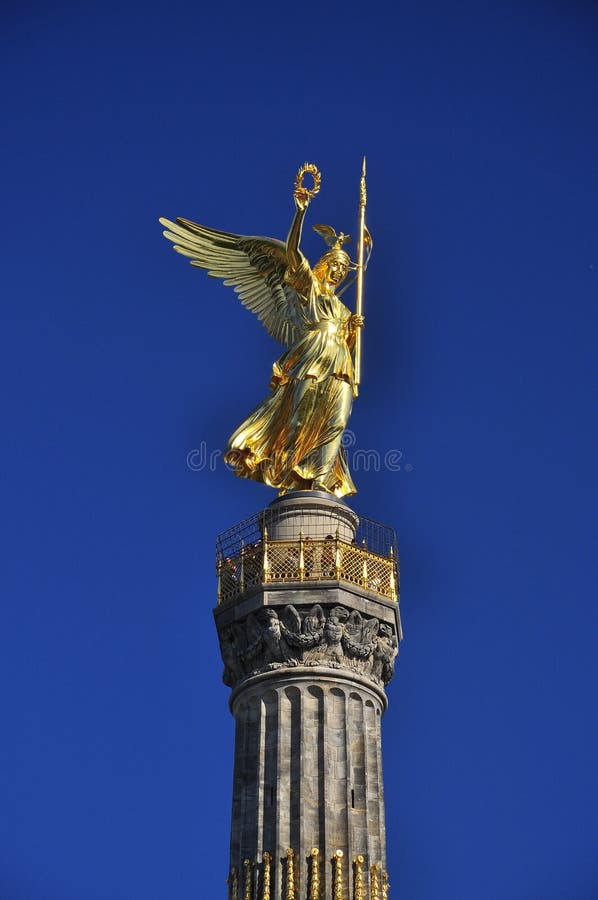 Golden angel berlin stock photo. Image of goldelse, beautiful - 42856466