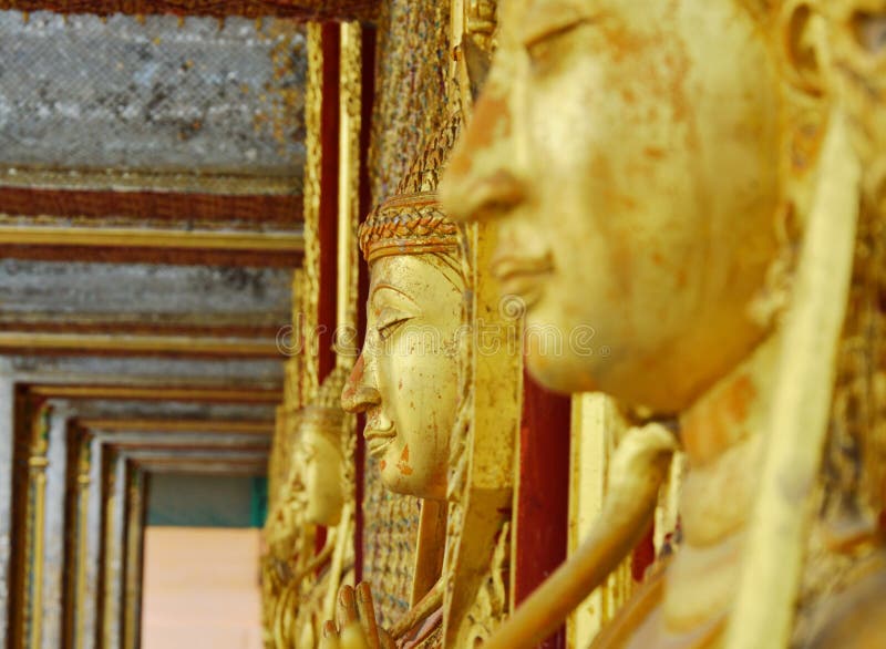 Golden angel on the wall stock image. Image of door, culture - 62587443