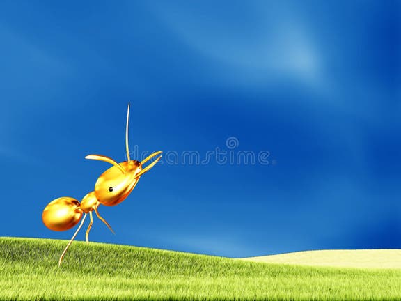Golden ant stock image. Image of food, gilded, fund, metaphor - 29486001