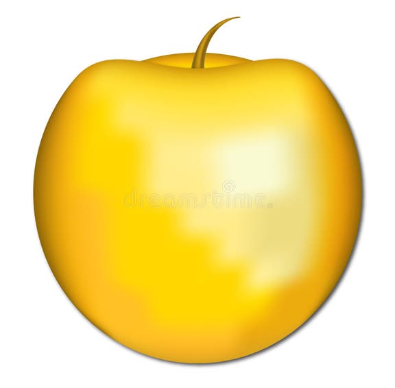 Golden Apple stock illustration. Illustration of foods - 58890529
