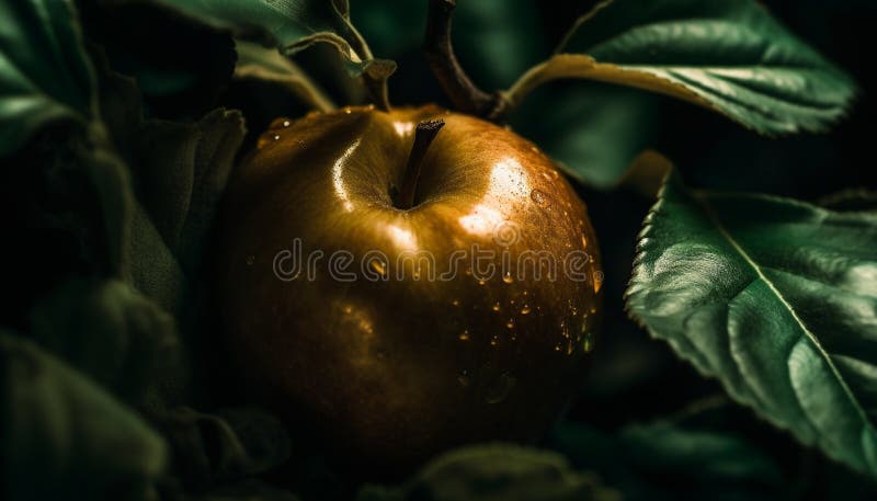 Golden Apples on the Tree Golden Apple on the Tree Stock Illustration ...