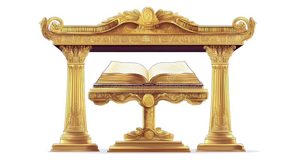 Golden Ark of the Covenant Religious Illustration for Creative Projects ...