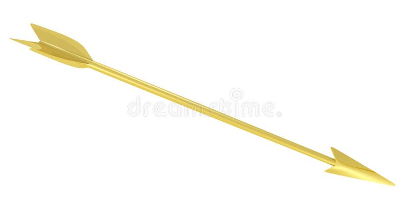 Golden arrow stock illustration. Illustration of archery - 7837179