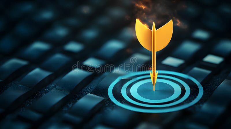 Golden Target Arrow Stock Illustrations – 2,039 Golden Target Arrow ...