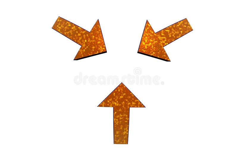 Golden arrows stock illustration. Illustration of signs - 198582502